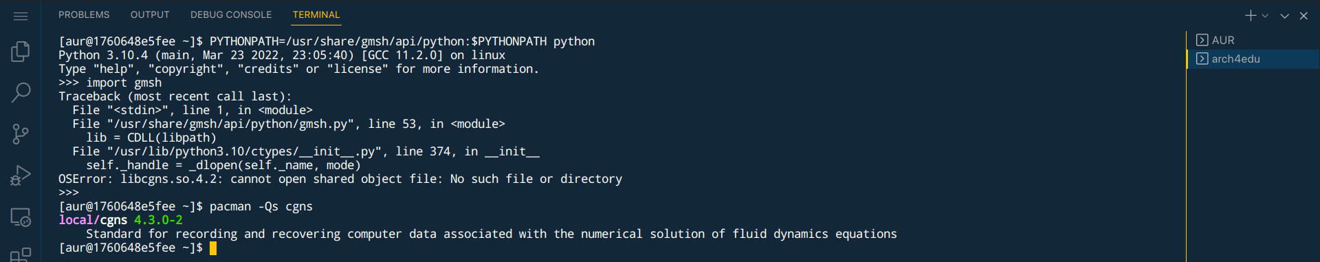 Gmsh Recompile For Solve Oserror Libcgnsso42 Cannot Open Shared Object File No Such File