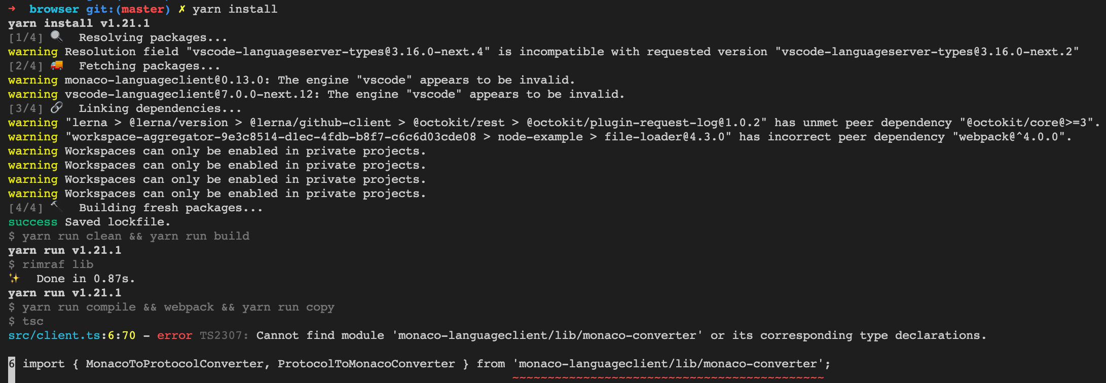 Examples/browser doesn't seem to work. · Issue #239 · TypeFox/monaco-languageclient · GitHub