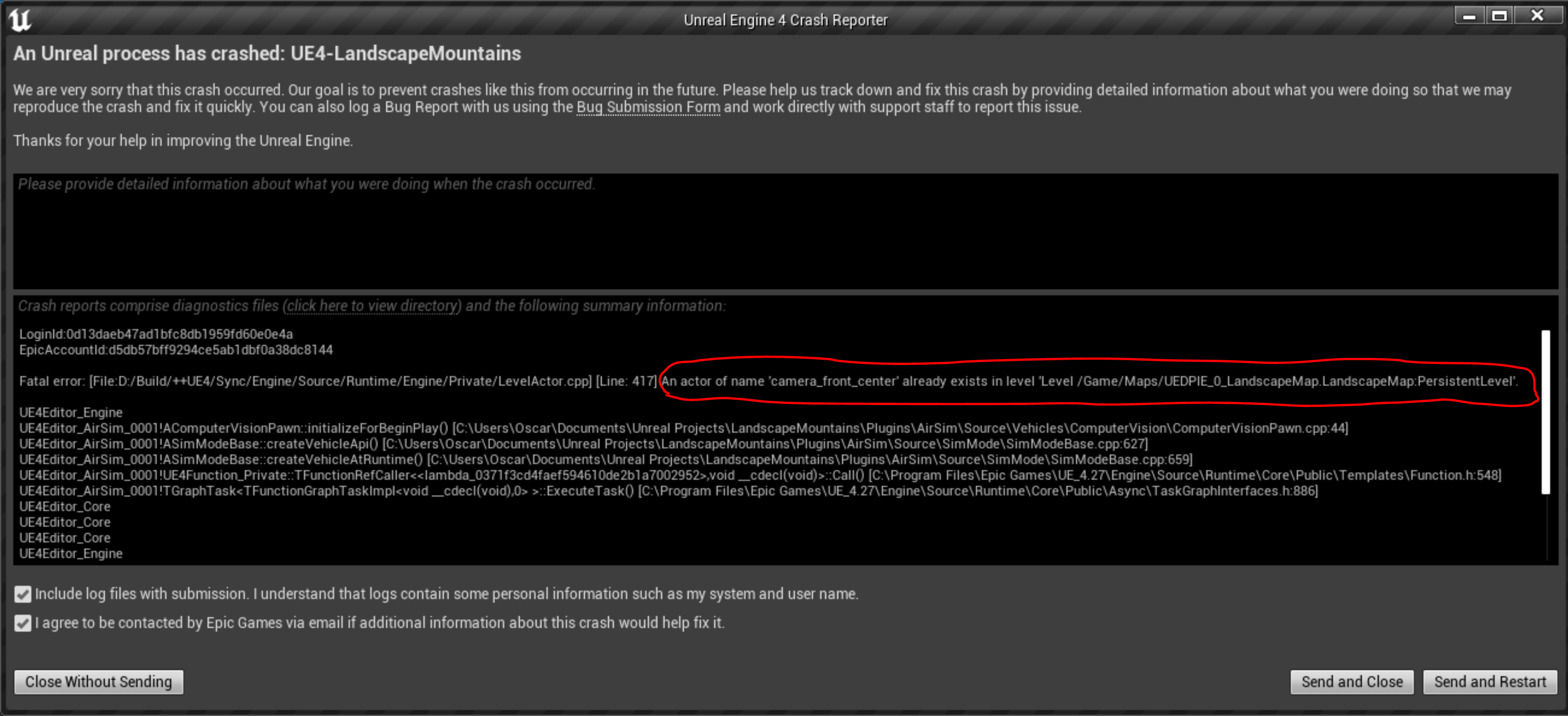 Spawning multiple "ComputerVision" pawns results in actor name conflict. · Issue #4092 ...