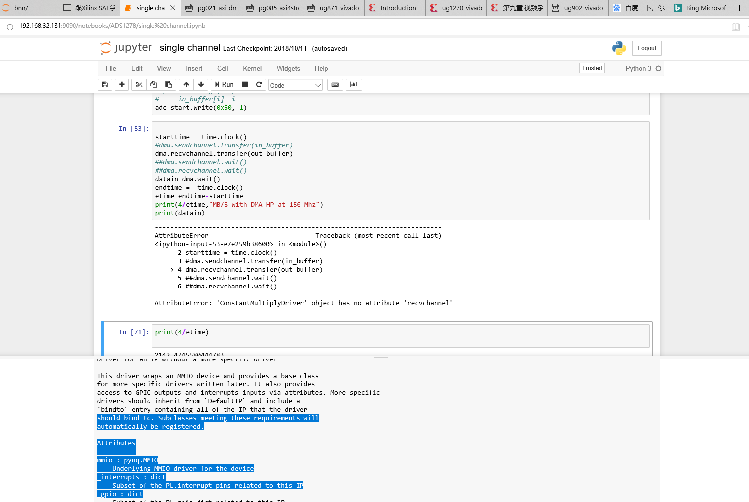the pynq dma can't support Single channel mode · Issue #750 · Xilinx/PYNQ · GitHub
