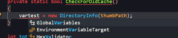 Terrible completion when trying to type out C# language keywords ...