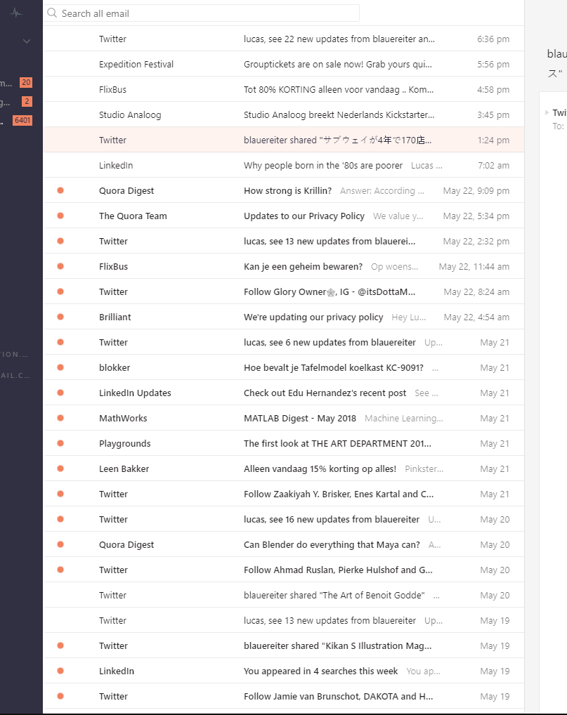 Inbox showing all emails · Issue #889 · Foundry376/Mailspring · GitHub