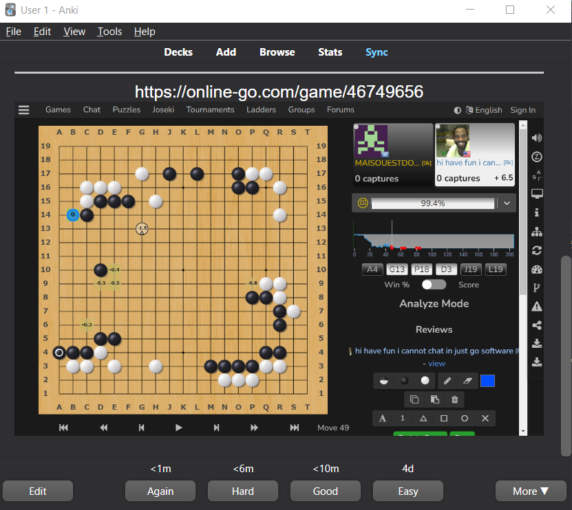 GitHub - metaperl/ogs-buddy: OGS post-game analysis support tool