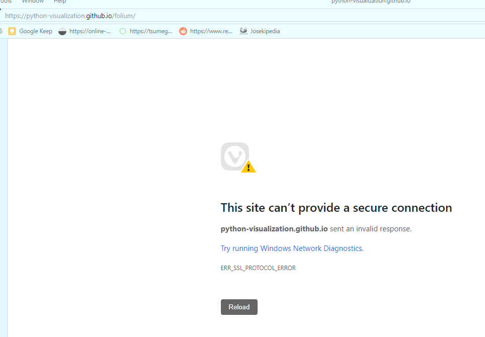 github.io web link is broken · Issue #1795 · python-visualization/folium · GitHub