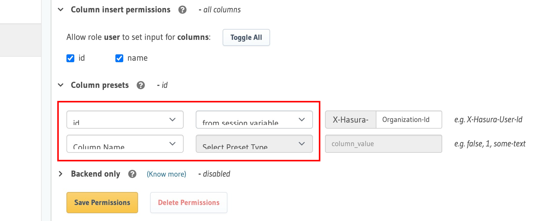 console: text getting trimmed in select dropdown box in "column presets" (permission builder ...