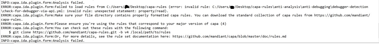 Cannot load capa rules from IDA7.5 · Issue #1202 · mandiant/capa · GitHub