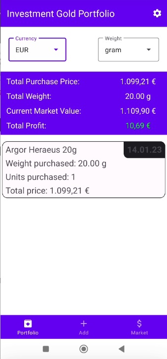 GitHub - kbratkovic/InvestmentGoldPortfolio