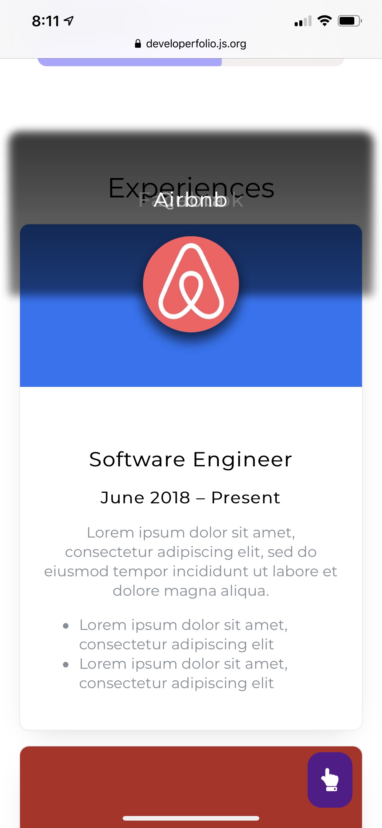 Experience cards don't display properly on mobile browser · Issue #193 · saadpasta ...