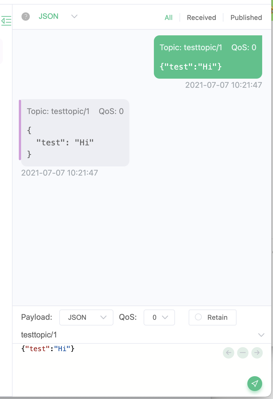On the issue of the message content not being formatted after selecting JSON format for display ...