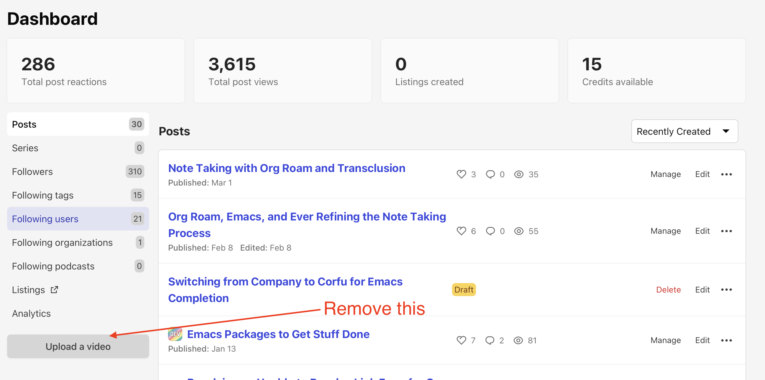 Conditionally render sections on the /dashboard/** pages · Issue #16839 · forem/forem · GitHub