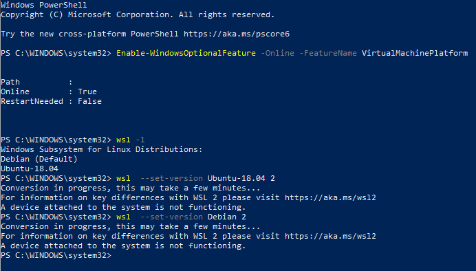 error: A device attached to the system is not function · Issue #443 · MicrosoftDocs/WSL · GitHub