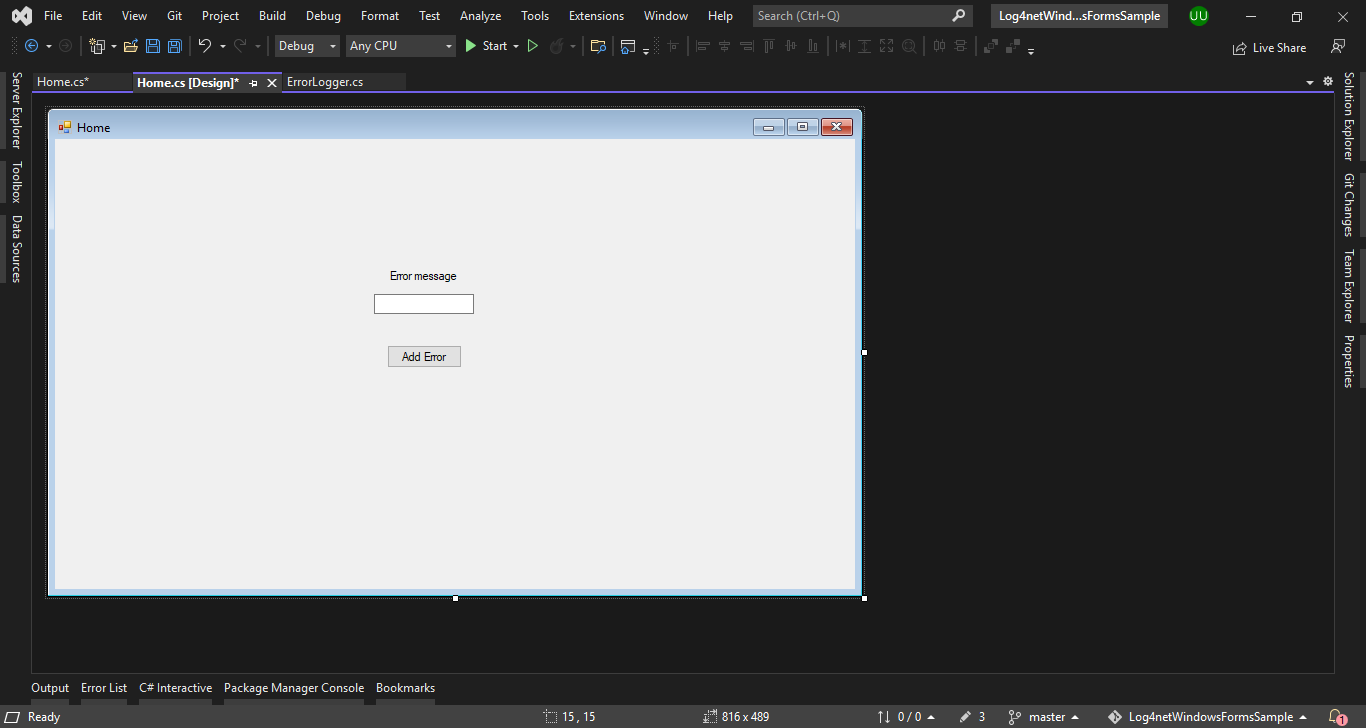 GitHub - PasinduUmayanga/Log4netWindowsFormsSample
