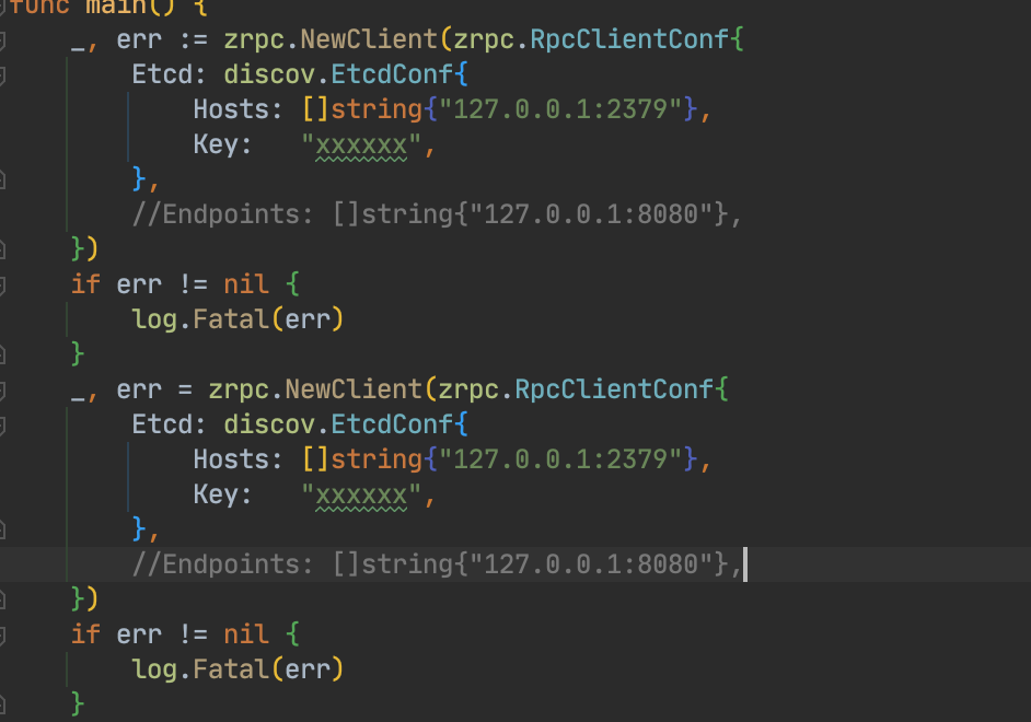 declare two duplicate zrpc client for one key got context deadline exceeded · Issue #601 ...