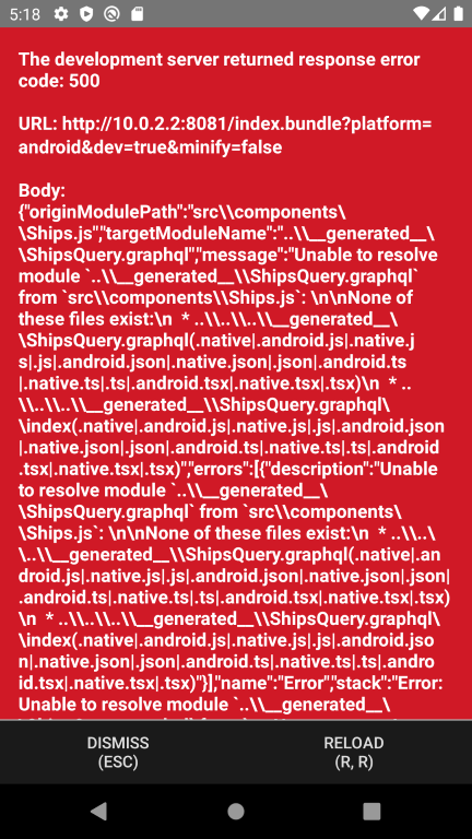 Unable To Resolve Module `generated` In React Native On Windows With Relay