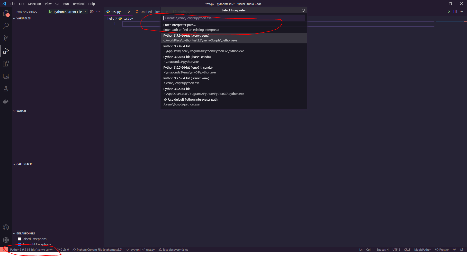 Is It Possible To Add Enter Interpreter Path Function Like The Python Extension Provided To 