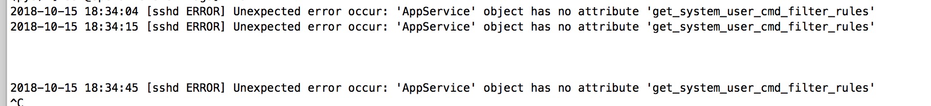 coco 报错：'AppService' object has no attribute 'get_system_user_cmd_filter_rules' · Issue #1920 ...