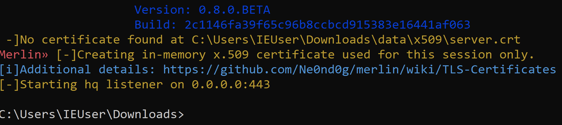 Merlin stops hq listener unexpectedly · Issue #96 · Ne0nd0g/merlin · GitHub