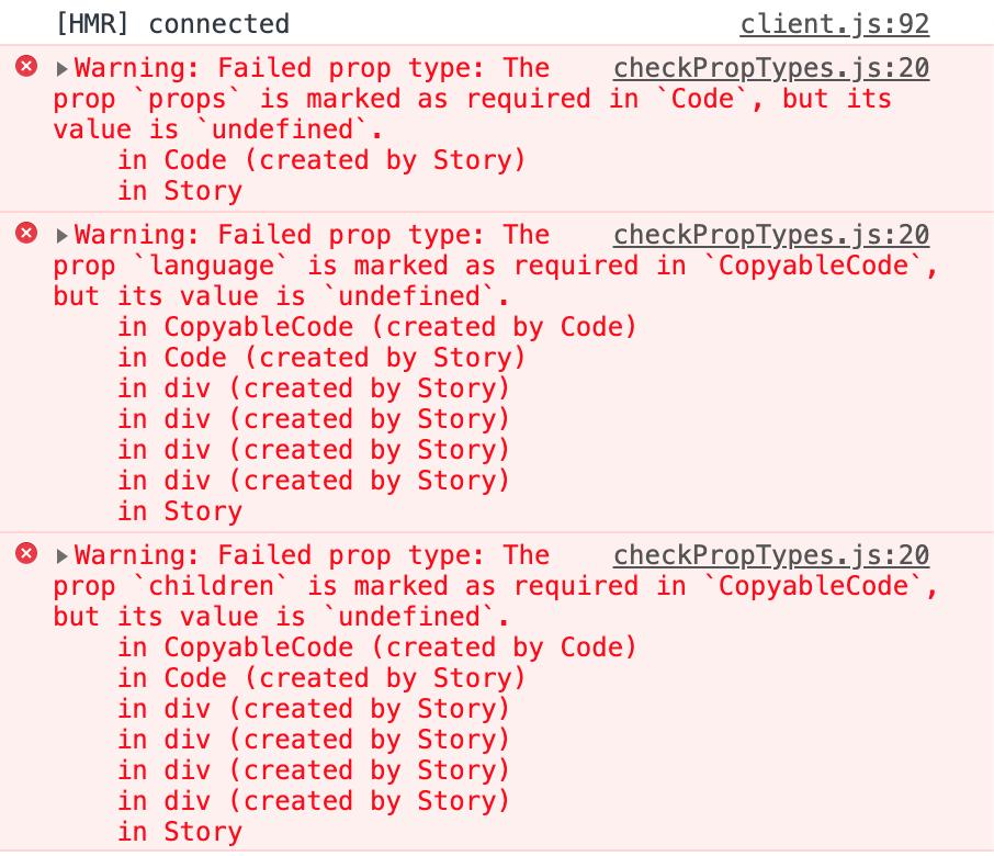 addon-info prop type errors on Chrome devtool · Issue #6624 · storybookjs/storybook · GitHub
