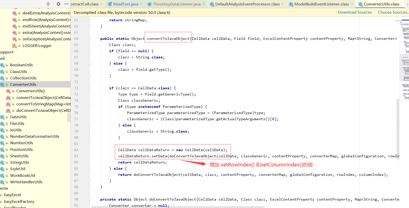 数据类型为celldata时rowindex和columnindex值未放进去，实际开发可能需要 · Issue 1832 · Alibabaeasyexcel · Github
