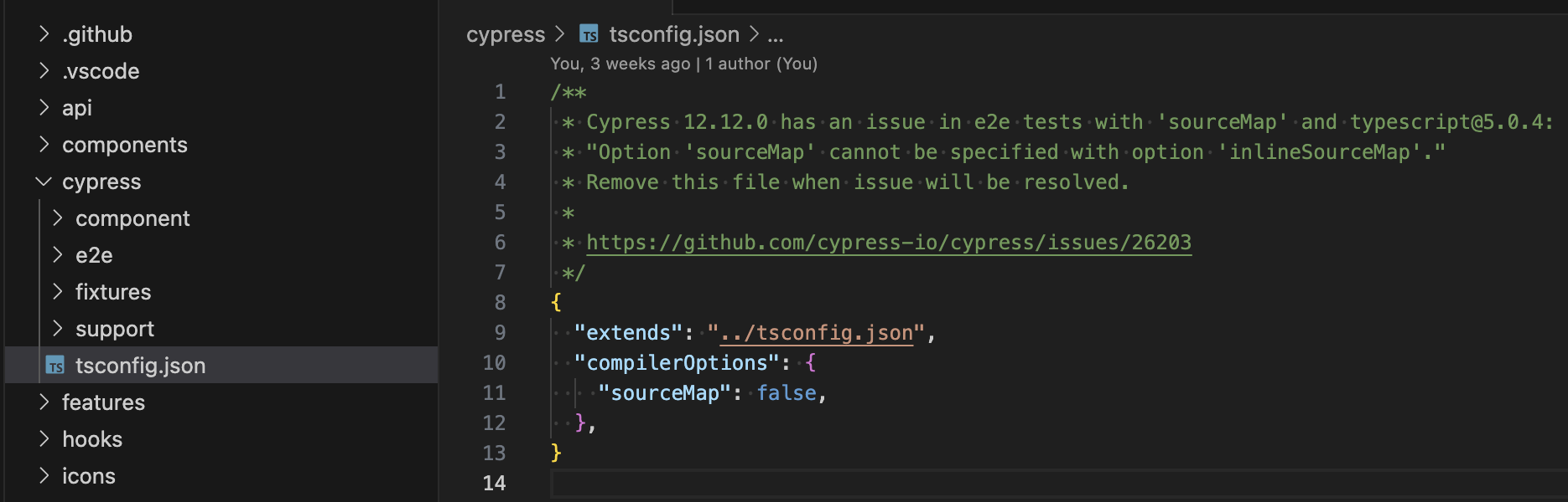 TypeScript 5 support for sourceMap option · Issue #26203 · cypress-io/cypress · GitHub
