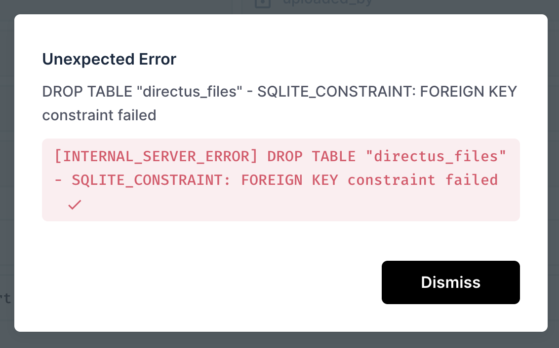 Can T Delete A Custom Field Created Inside Directus Files From System Collections · Issue