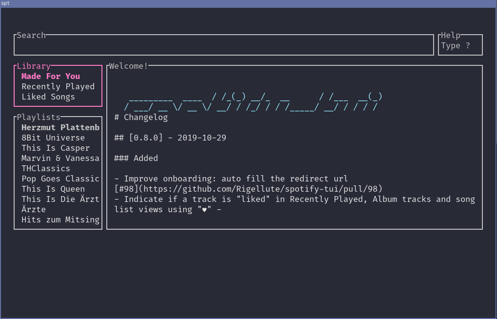 tui not using space efficiently · Issue #138 · Rigellute/spotify-tui · GitHub