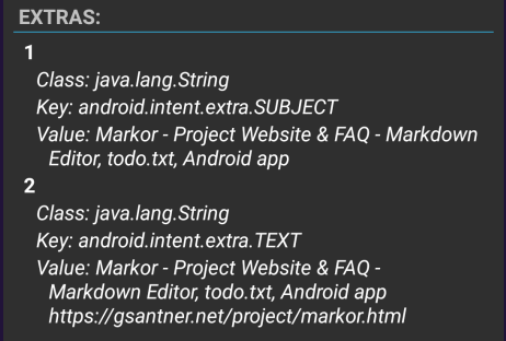 Share Into: Markor does not detect duplicate strings in EXTRA_SUBJECT ...