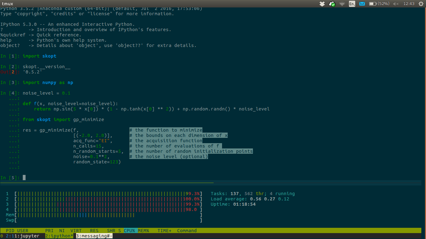 All cores being used even with `n_jobs=1` · Issue #680 · scikit-optimize/scikit-optimize · GitHub