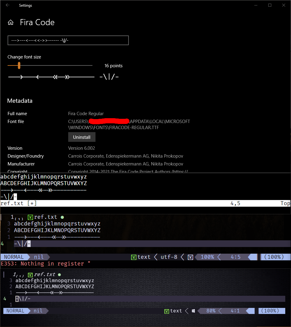 Fonts render with significant spacing · Issue #1096 · neovide/neovide ...
