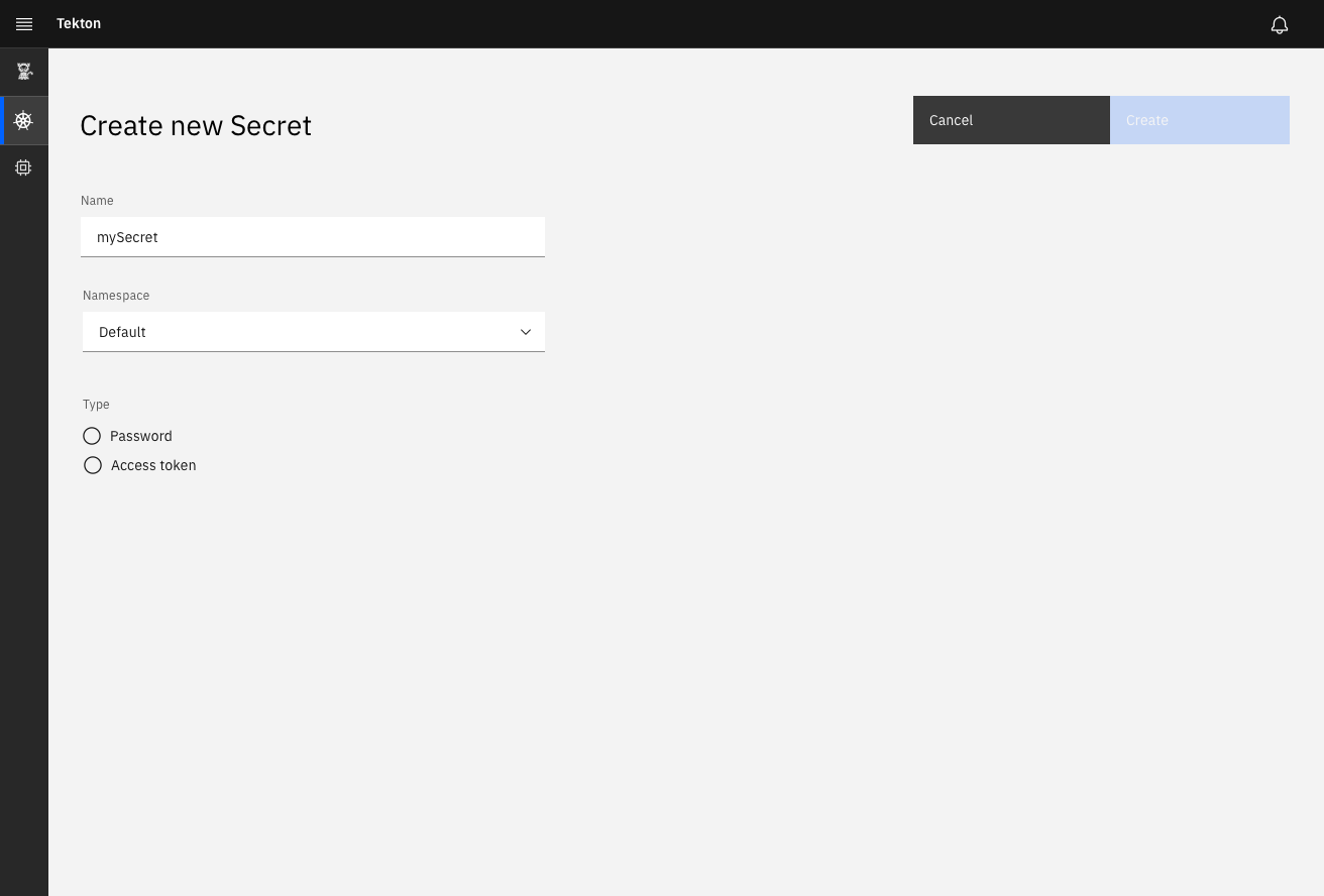 Secret creation errors should show in the modal · Issue #611 · tektoncd/dashboard · GitHub