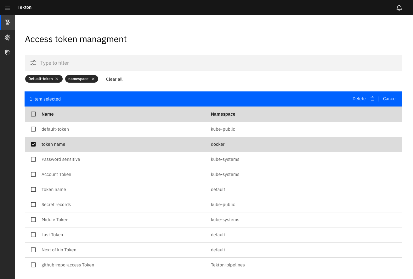Dashboard UI Implementation for Access Token Management · Issue #773 · tektoncd/dashboard · GitHub