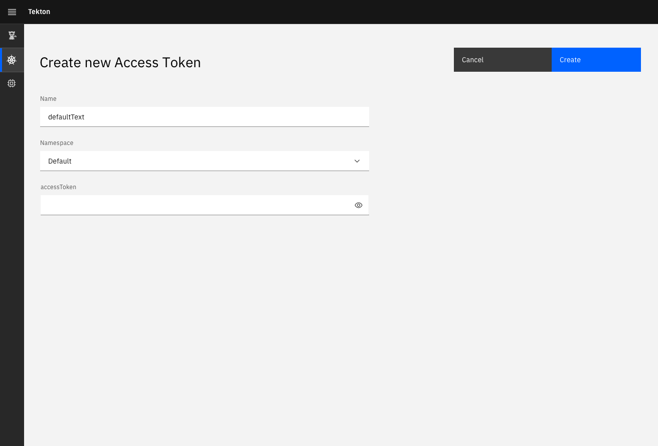 Dashboard UI Implementation for Access Token Management · Issue #773 · tektoncd/dashboard · GitHub