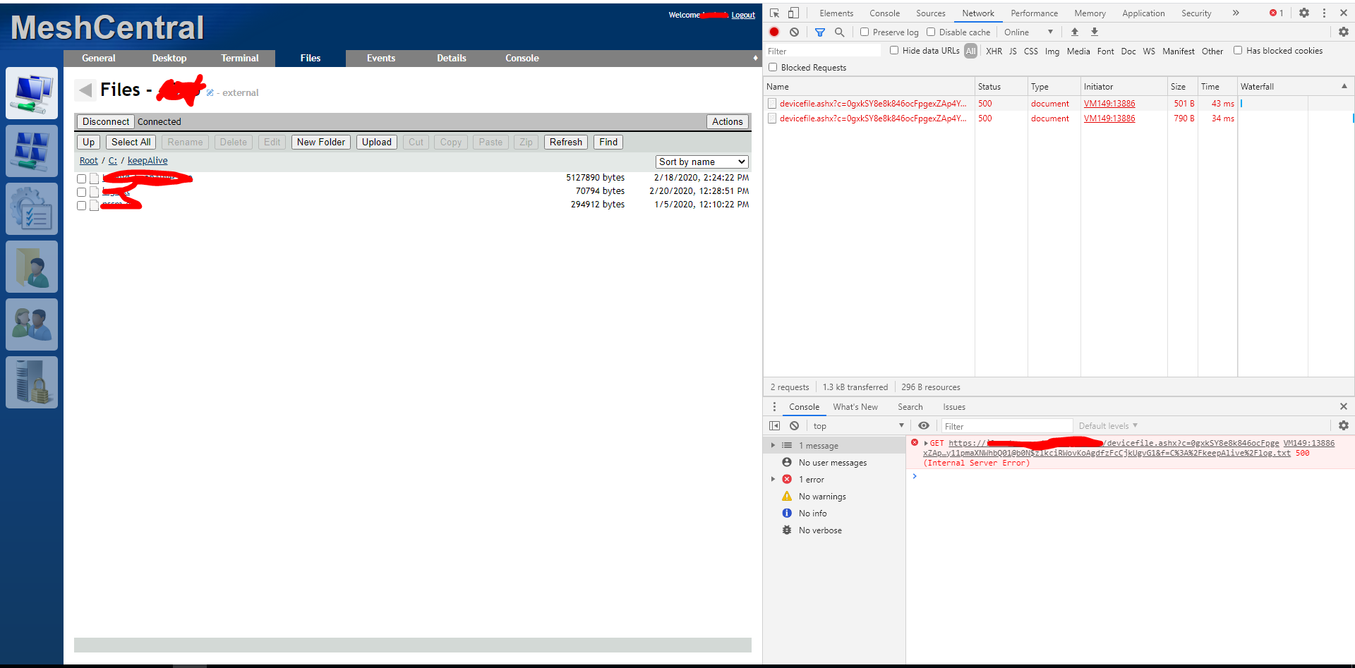 downloading files does not work · Issue #1981 · Ylianst/MeshCentral · GitHub