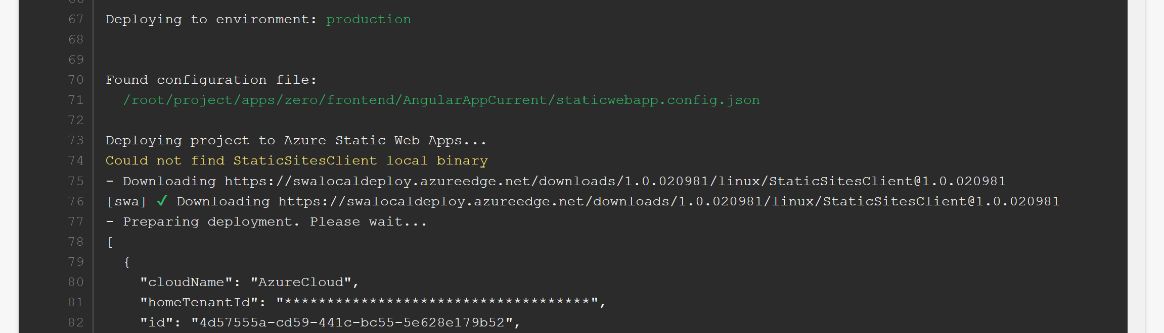 Azure Static Web App Deployes Locally But Not In Cicd Circleci · Issue 594 · Azurestatic Web