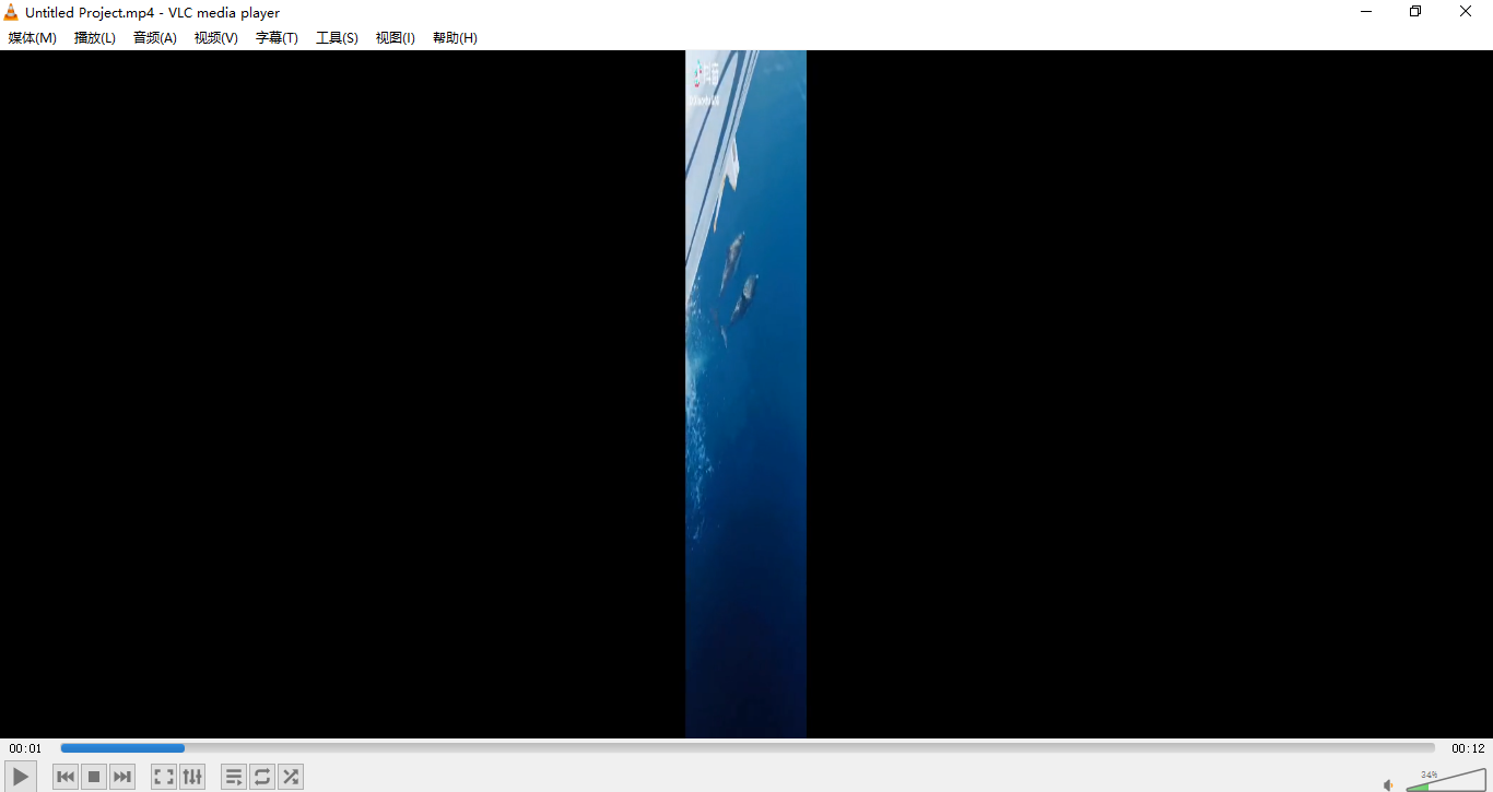 After exporting a clip from a vertical video, the clip becomes narrower than the original video ...