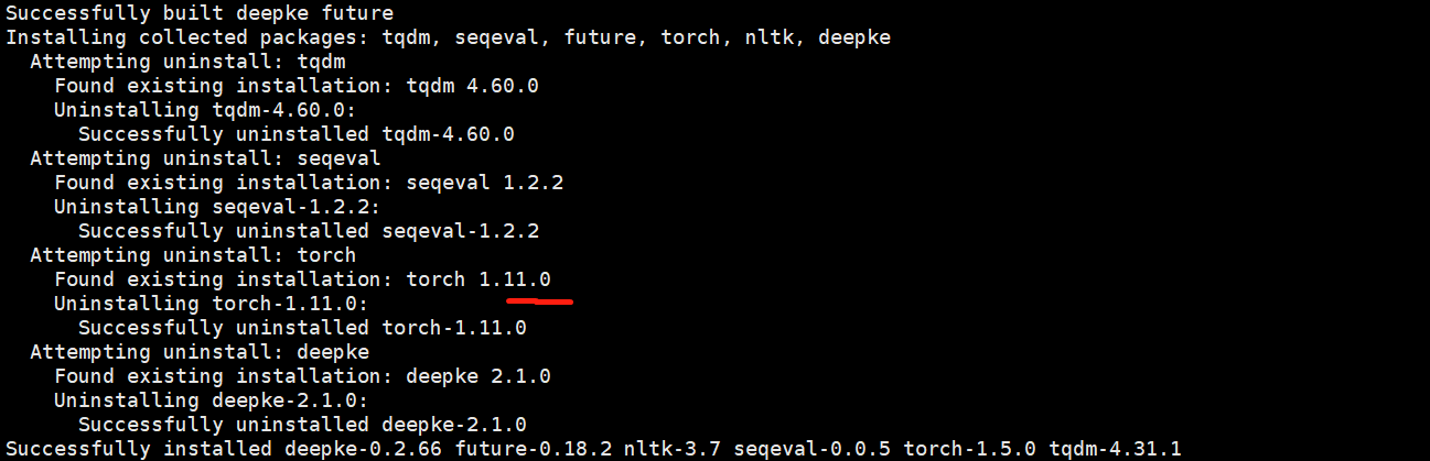 依赖torch版本不一致 · Issue #157 · zjunlp/DeepKE · GitHub