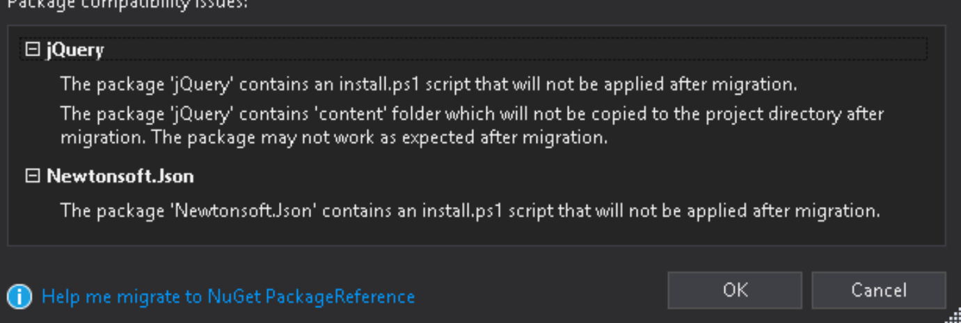 [Accessibility] Package compatibility issues in migrator are not narrated · Issue #6831 · NuGet ...