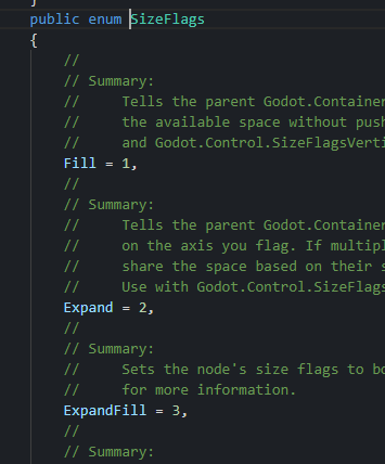 SizeFlags enum is missing value · Issue #56107 · godotengine/godot · GitHub