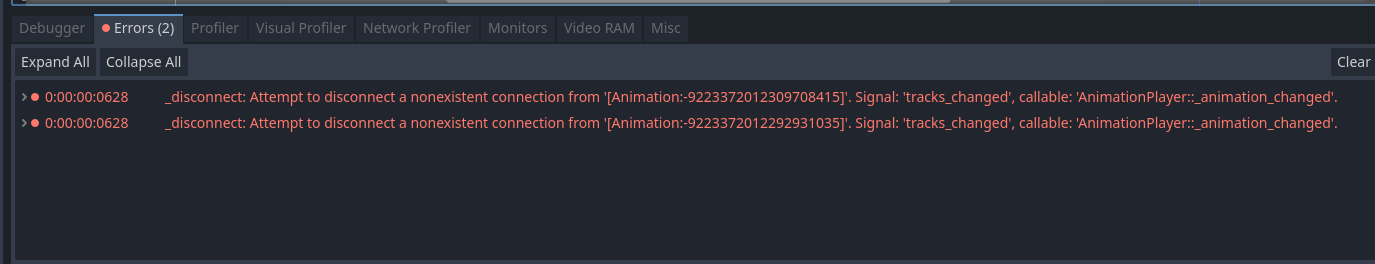 Errors When Inheriting Scene With Animation · Issue 64990 · Godotengine Godot · Github