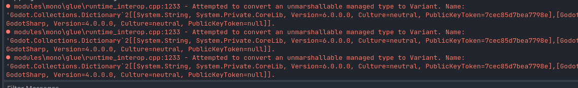 `Godot.Collections.Dictionary` shares reference when used in inherited scene · Issue #65589 ...