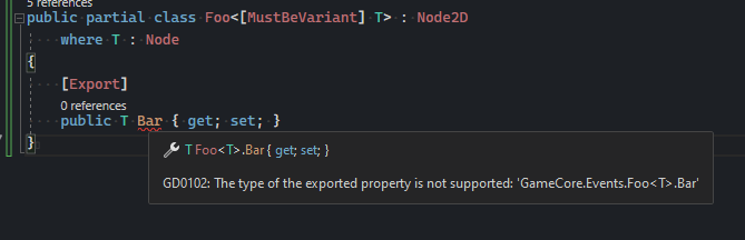(C#) Generic types cannot be exported · Issue #74960 · godotengine/godot · GitHub