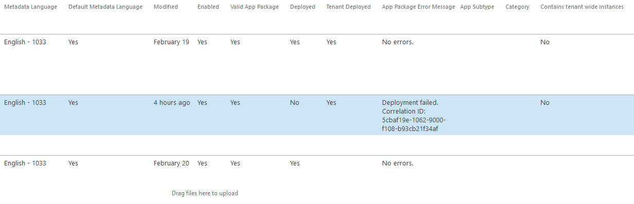 Deployment failed. Correlation ID: b7a4a89e-f040-0000-497d-8c8867d761e5 ...