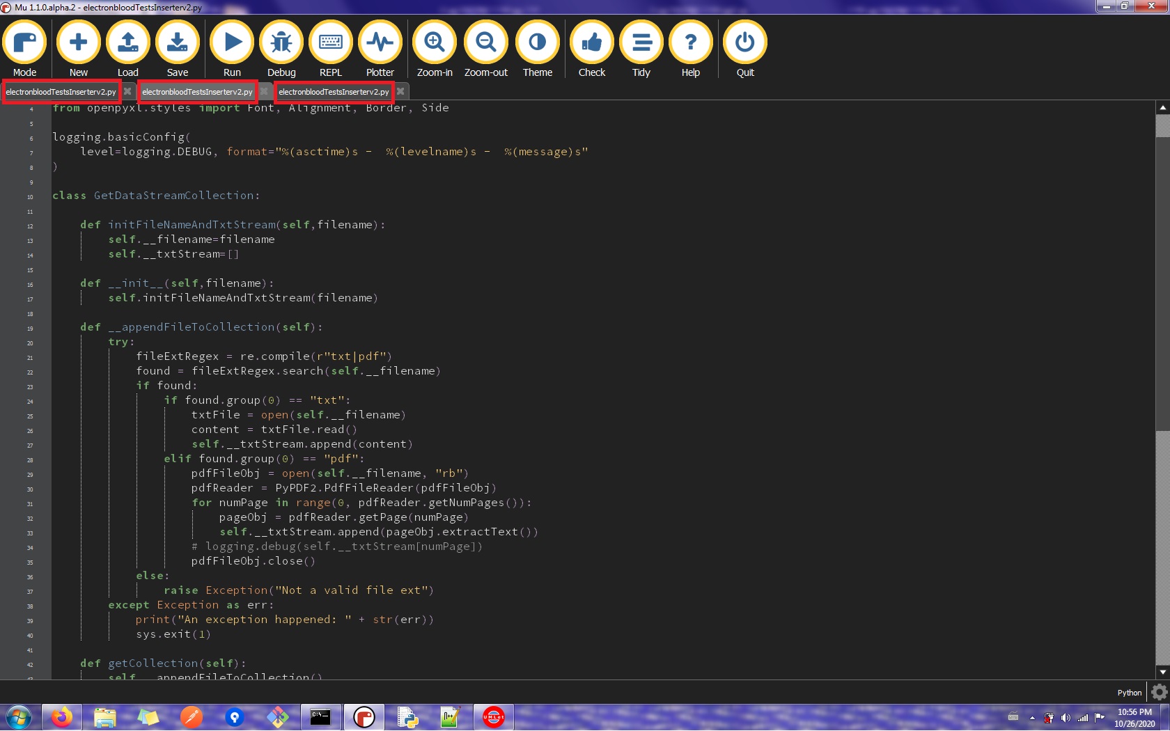 Minor bug on Mu 1.1.0.alpha.2 active file tab names get changed with ...