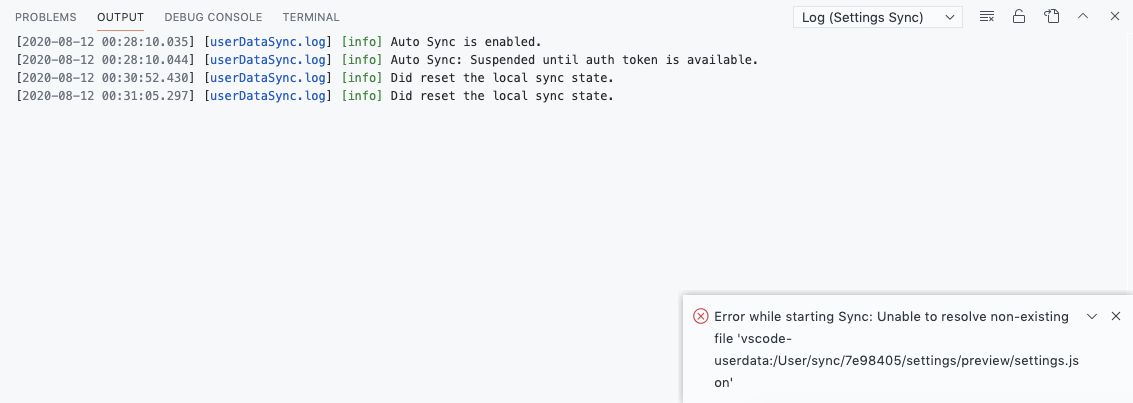 Settings Sync In Codespaces Is Broken · Issue 104830 · Microsoft