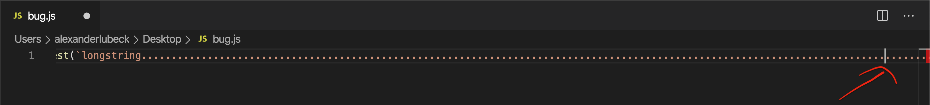 The cursor jumps to the left after replacing double quotes with ...