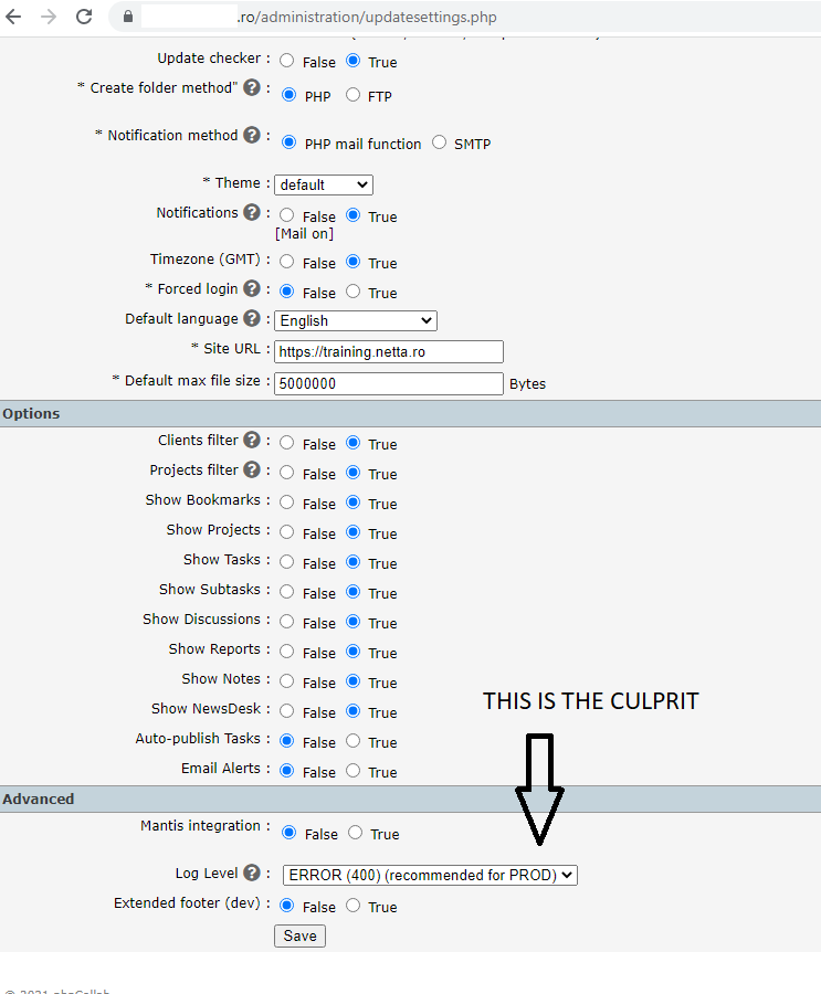 Update settings error · Issue #68 · phpcollab/phpcollab · GitHub