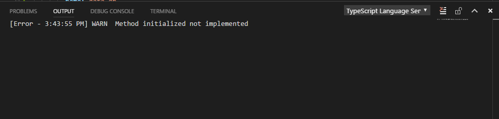 WARN Method initialized not implemented · Issue #29206 · microsoft/vscode · GitHub
