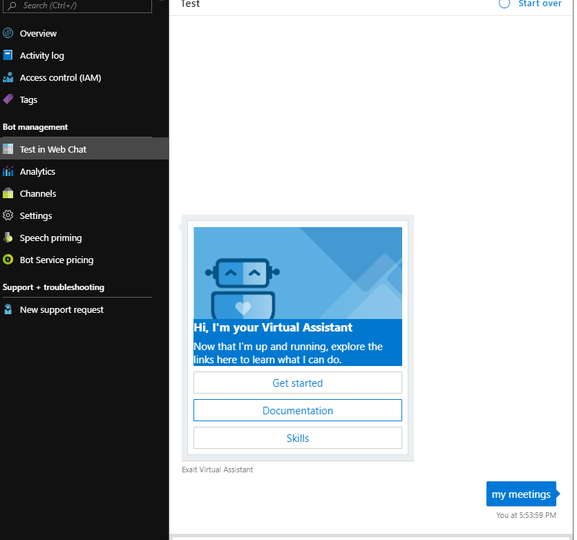 After handover to calendar skill from VA, the flow just stop without any error and without any ...
