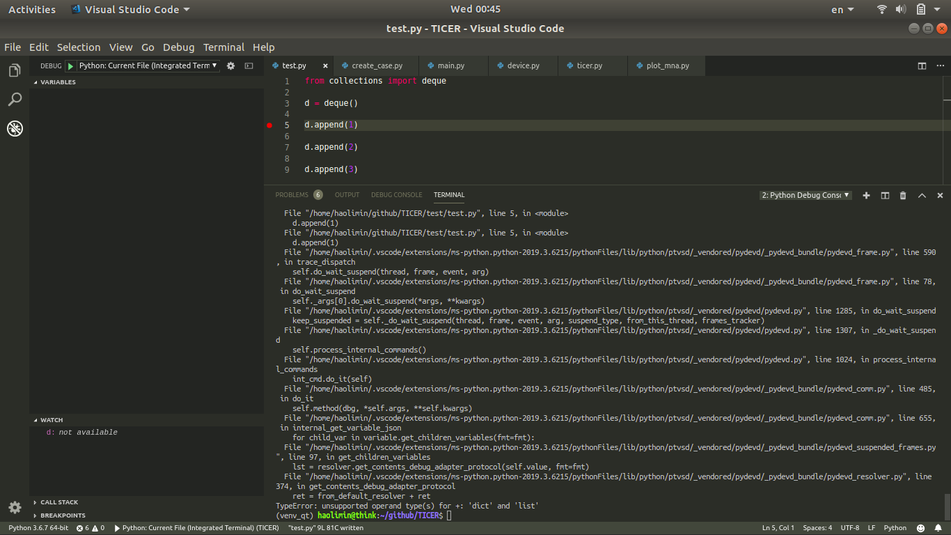 Python Debug Collectionsdeque Occurs Error · Issue 71605 · Microsoftvscode · Github