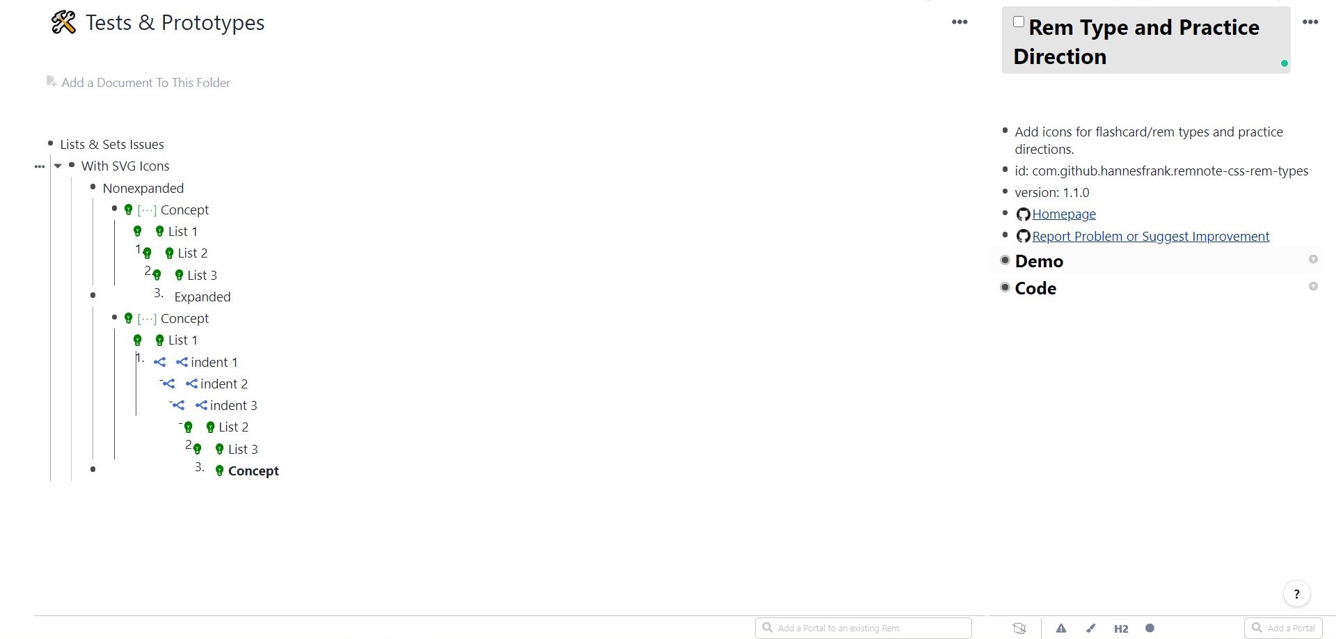 Issues with lists and sets · Issue #3 · hannesfrank/remnote-css-rem-types · GitHub